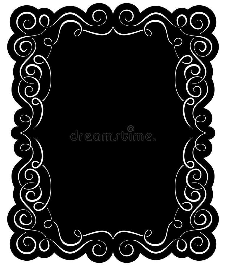 Vector Zwart Kader Met Elegante Grens Vector Illustratie - Illustration ...