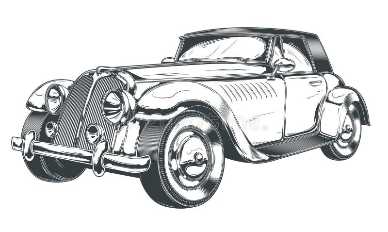 Het Ontwerpmalplaatje Van Het Oldtimer Vectorembleem Vervoer Vector Illustratie - Illustratie ...