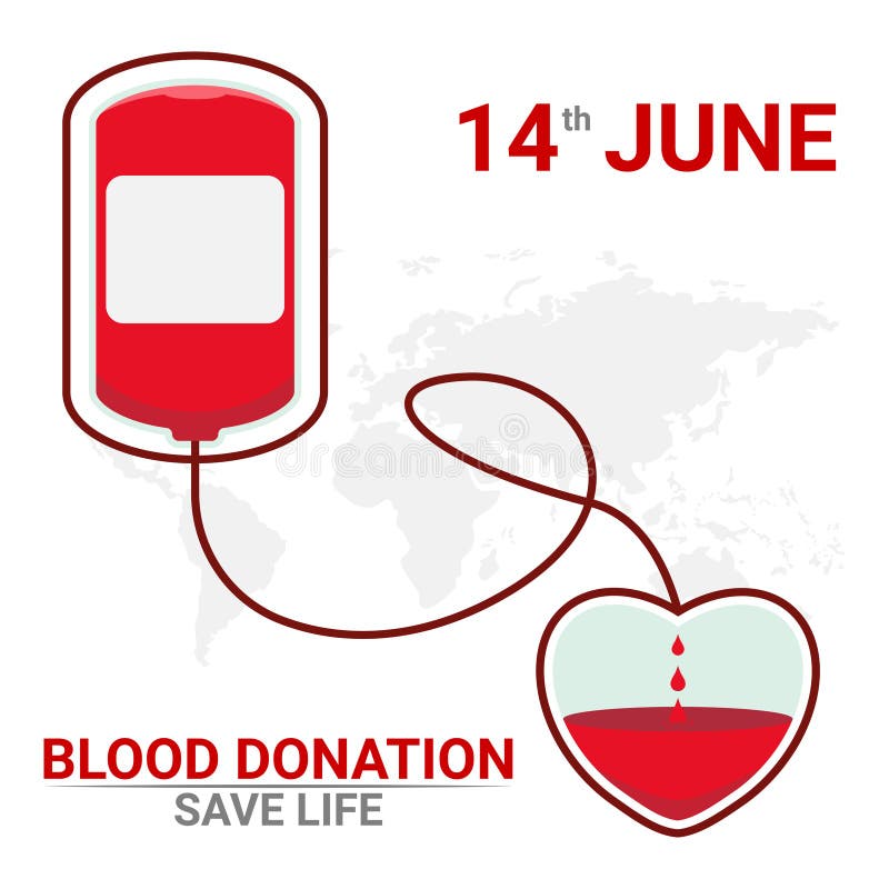 Vectorafbeelding Van Bloeddonatie. Dag Bloeddonor Vector Illustratie ...