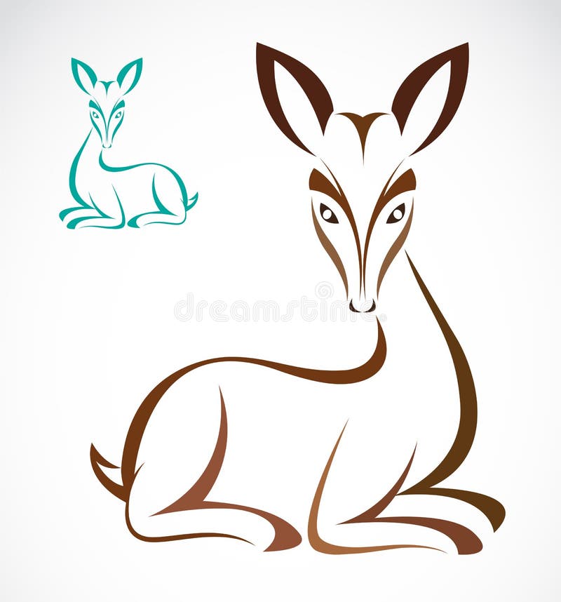 Vectorbeeld van een hert vector illustratie. Illustration of kaart ...