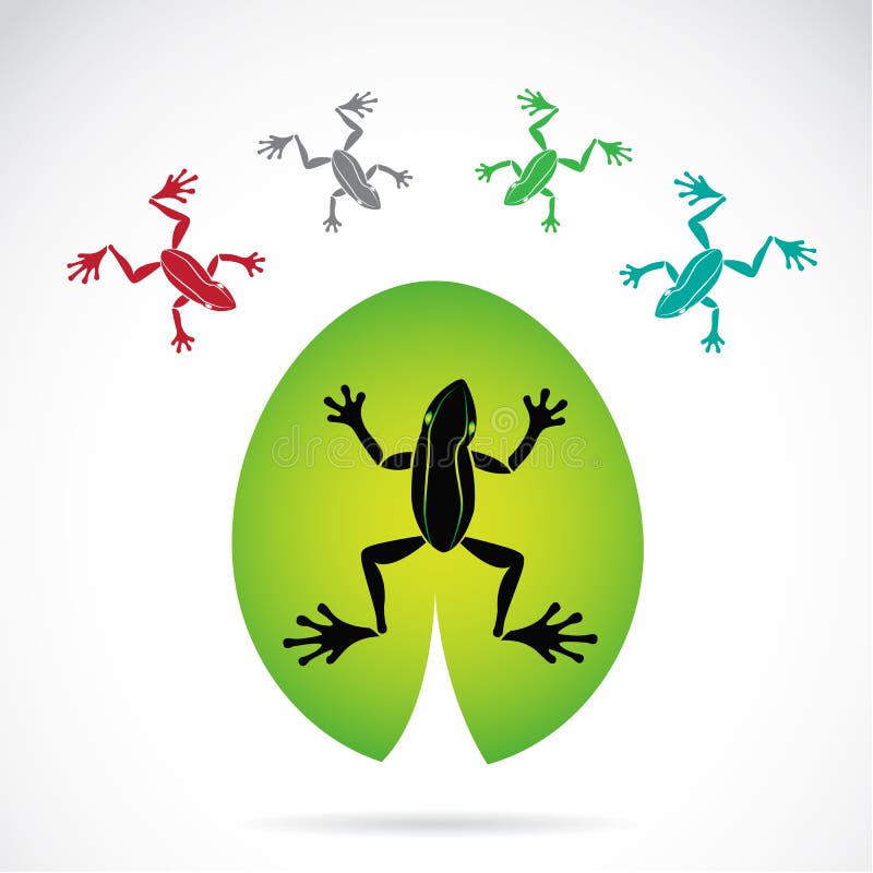 Vectorbeeld van een kikker vector illustratie. Illustration of blauw ...