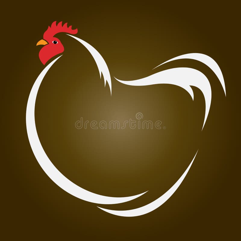Vectorbeeld van een kip vector illustratie. Illustration of leuk - 32694806