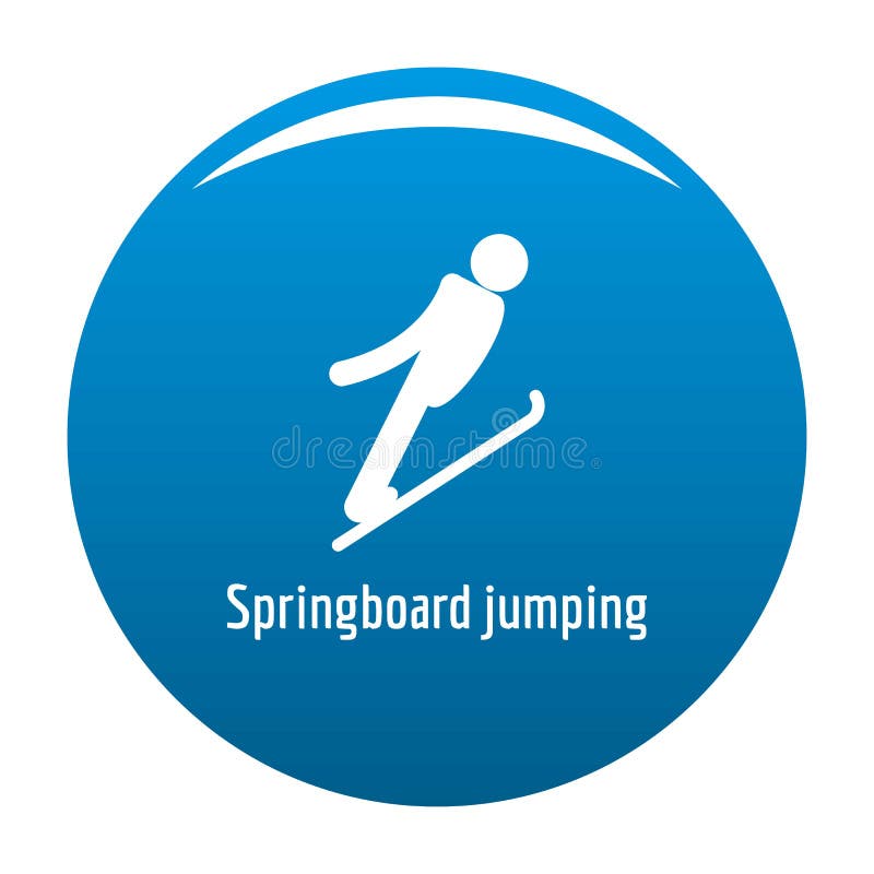 Springplank Het Springen Pictogram, Eenvoudige Stijl Vector Illustratie ...