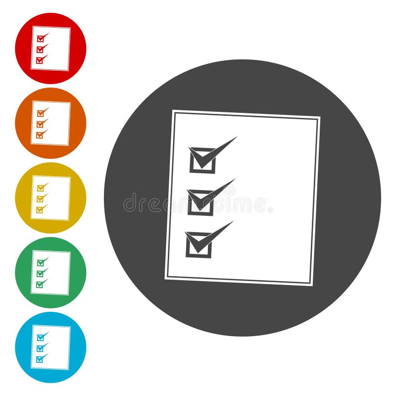 Vector checklist pictogram vector illustratie. Illustration of nota ...