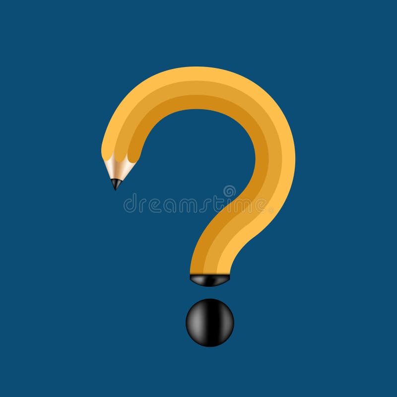 Vectorconceptenpotlood En Vraagteken Vector Illustratie - Illustration ...