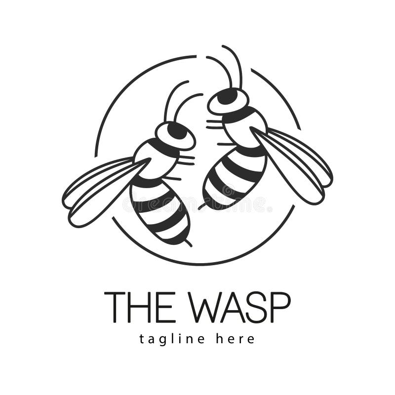 Vectores De Iconos De Logotipo De Wasp. Silueta De Avispa Stock de ...