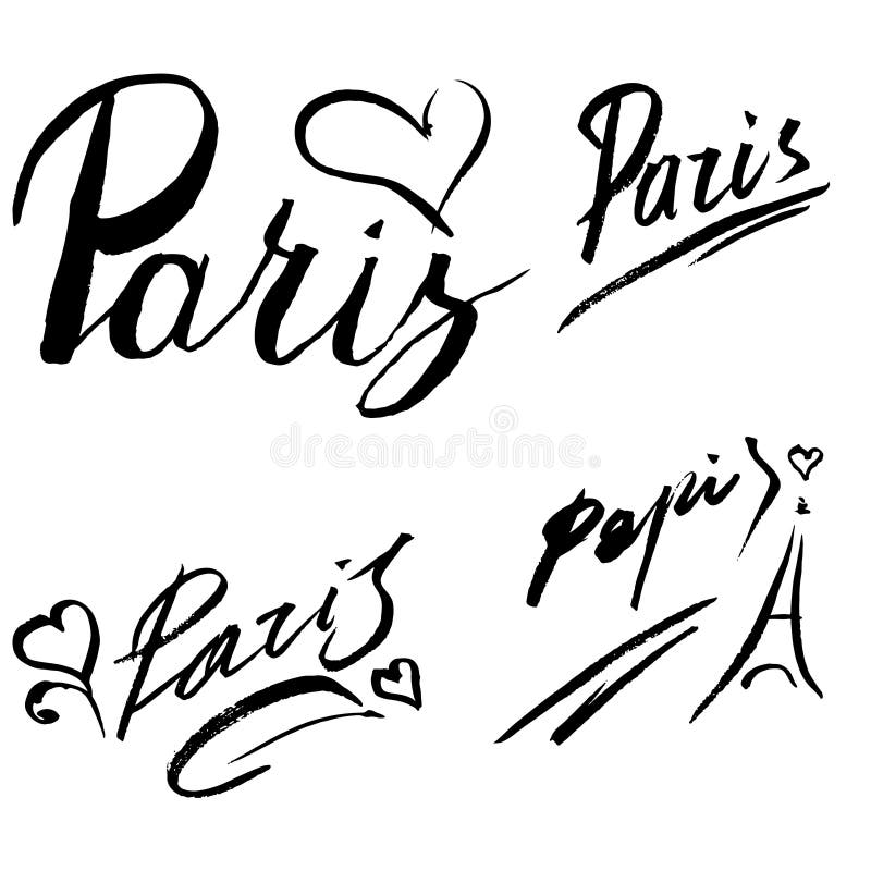 Ilustraciones De Las Letras De París Ilustración del Vector ...