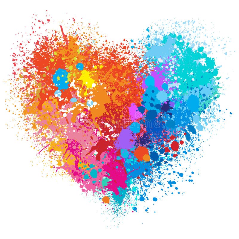 Vectorhart in Warme En Koude Kleuren Vector Illustratie - Illustration ...