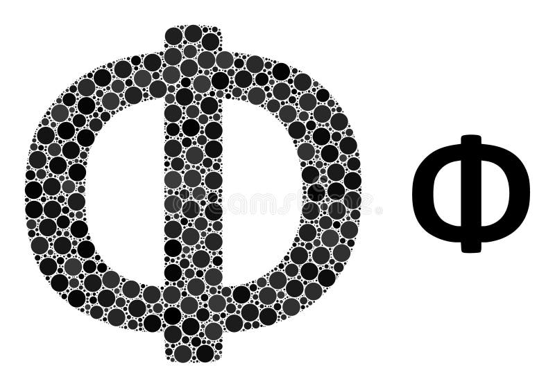 Vectoriel Phi Grec Symbole Collage De Points Illustration de Vecteur ...