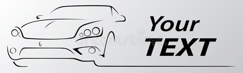 Vectorillustratie Van Auto De Abstracte Lijnen Vector Illustratie ...