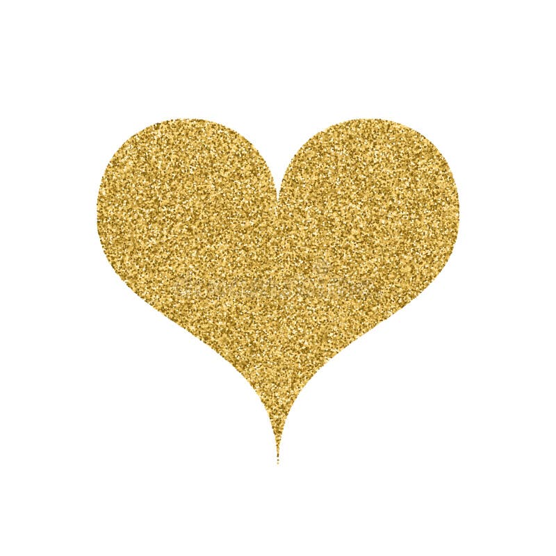 Vectorillustratie Van Een Hart Van Goud Vector Illustratie ...