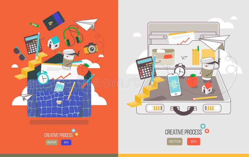 Werkproces En Evenwicht Op De Projectvector Vector Illustratie ...