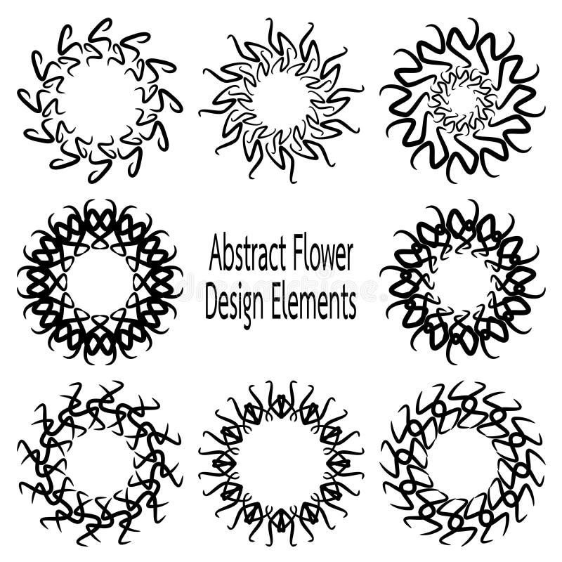 Vectorized flower stock vector. Illustration of element - 46037452