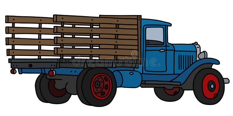 The classic blue truck stock vector. Illustration of truck - 141133779