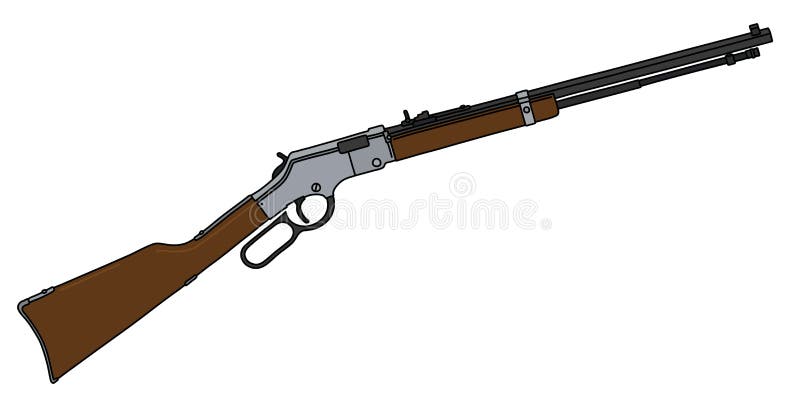 The Classic American Repeating Rifle Stock Vector - Illustration of ...