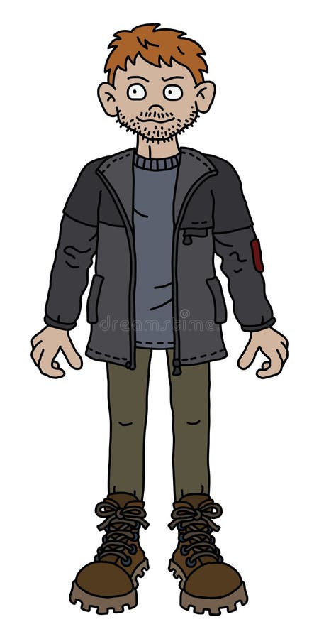 The funny adventure man stock vector. Illustration of adventure - 125051249