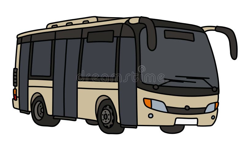 The light beige city bus stock vector. Illustration of transportation ...