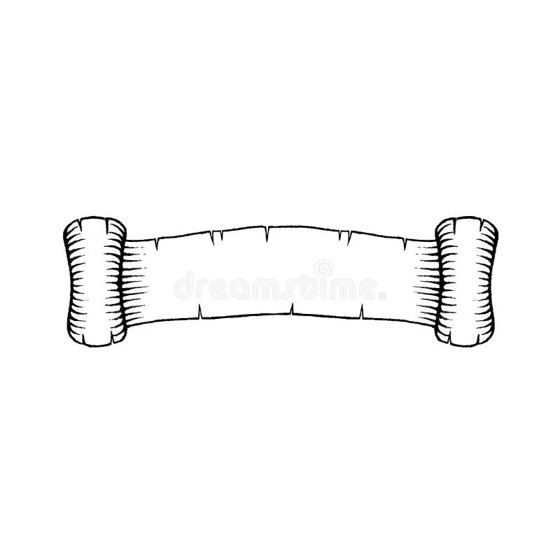 Vectorized Ink Sketch of an Old Banner Stock Vector - Illustration of ...