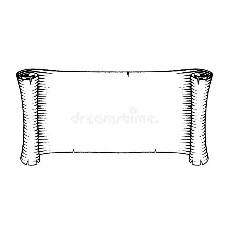 Vectorized Ink Sketch of an Old Banner Stock Vector - Illustration of ...