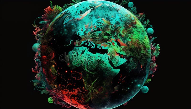 Vectorized Planet: a Vibrant and Intricate Art Style, Made with ...