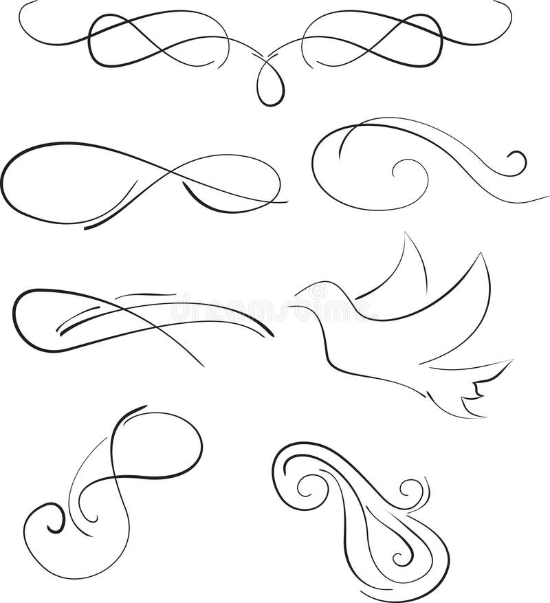 Vectorized Scroll Design stock vector. Illustration of single - 9288378