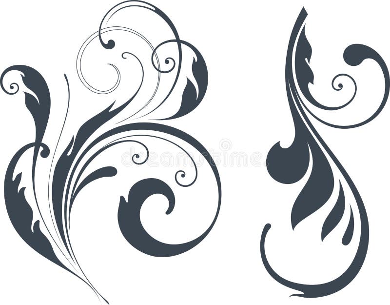 Vectorized Scroll Design Element Stock Vector - Illustration of summer ...