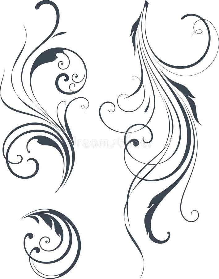 Vectorized Scroll Design stock vector. Illustration of calligraphic ...