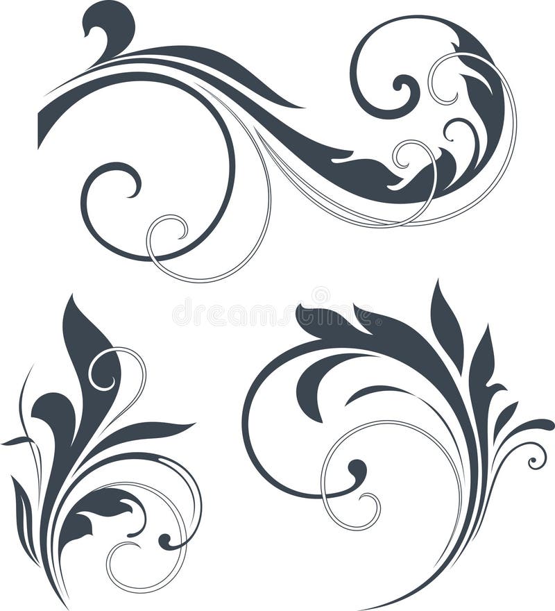 Vectorized Scroll Design stock vector. Illustration of classic - 73659309