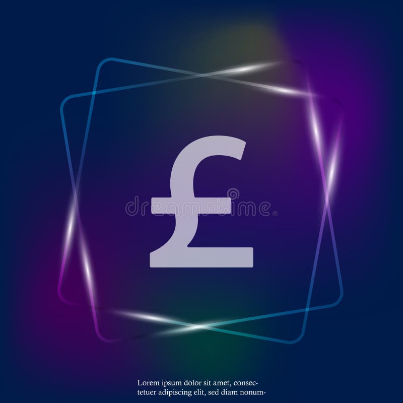Vectorneon Light Image of a Pound Sign. Vector Illustration Po Stock ...