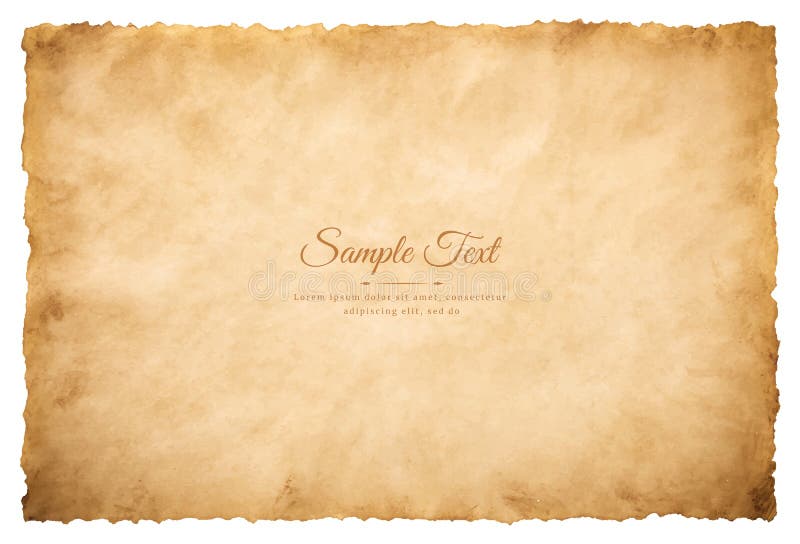 Vectoroud Perkamentpapier Oud Oud of Textuur Geïsoleerd Op Witte ...