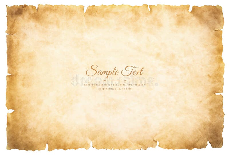 Vectoroud Perkamentpapier Oud Oud of Textuur Geïsoleerd Op Witte ...