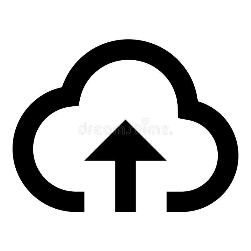 Vectorpictogram uploaden. vector illustratie. Illustration of pijl ...