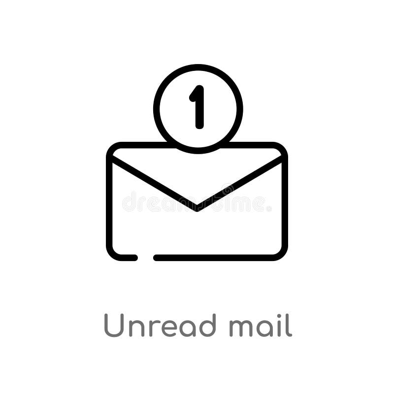 Vectorpictogram Van De Overzichts Het Ongelezen Post R Editablevector ...