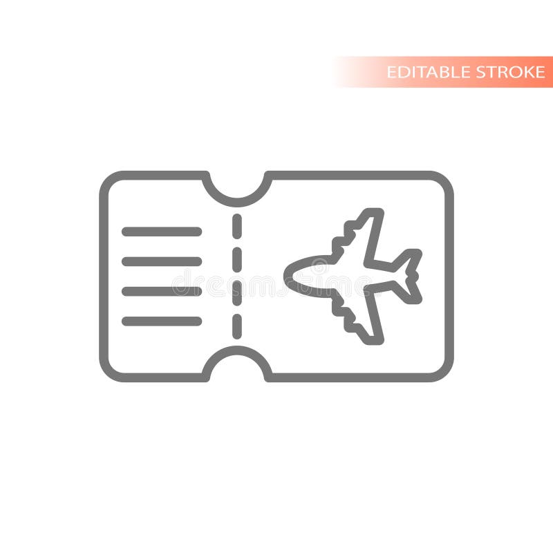 Vectorpictogram Vliegticket Vector Illustratie - Illustration of ...