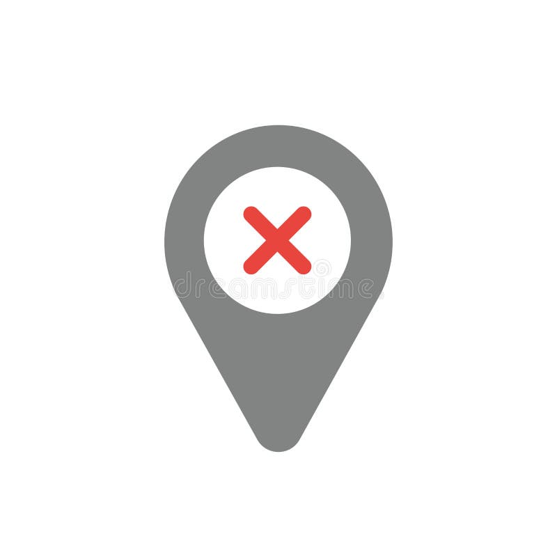 Vectorpictogramconcept X-teken Binnen Kaartwijzer Vector Illustratie ...