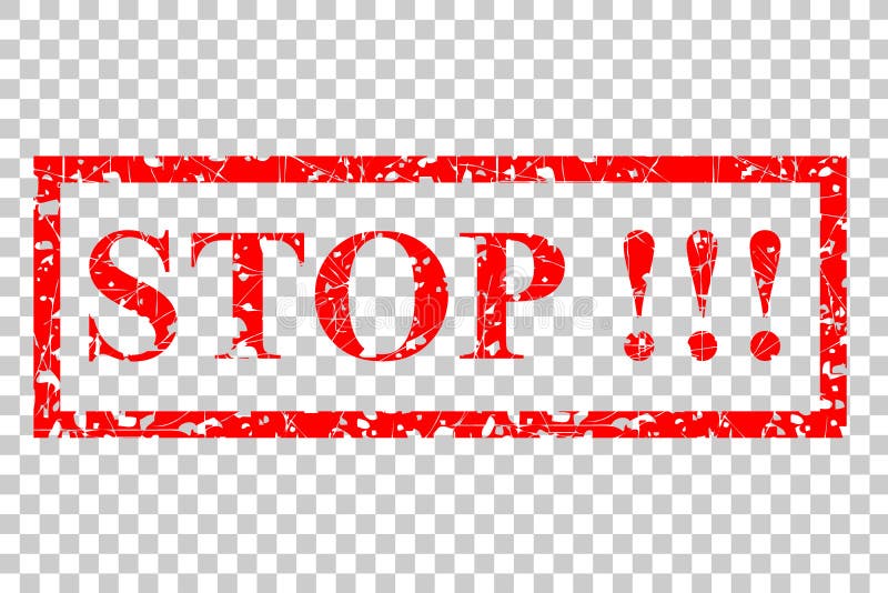 Stamp stop sign - vector stock vector. Illustration of attention ...