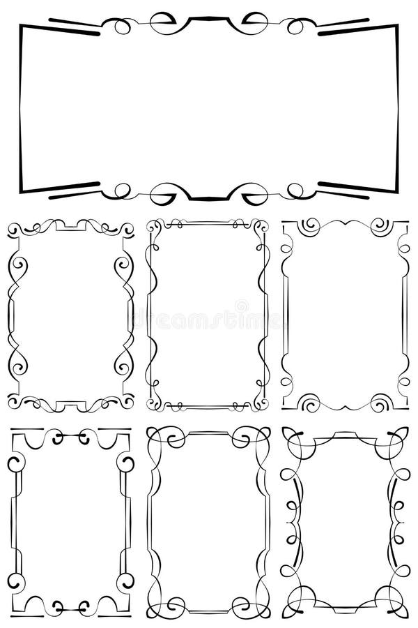 Vectorreeks van mooi kader vector illustratie. Illustration of ...
