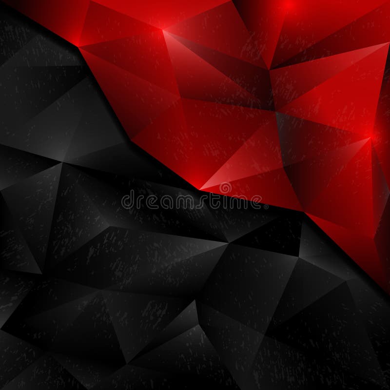 Vectors Background Abstract Polygon Design Black & Red Stock Vector ...