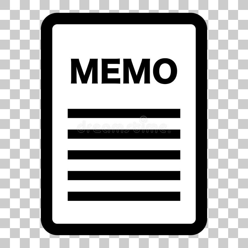Memo Icon. Simple Vector Data. Ideal for Documents. Stock Vector ...