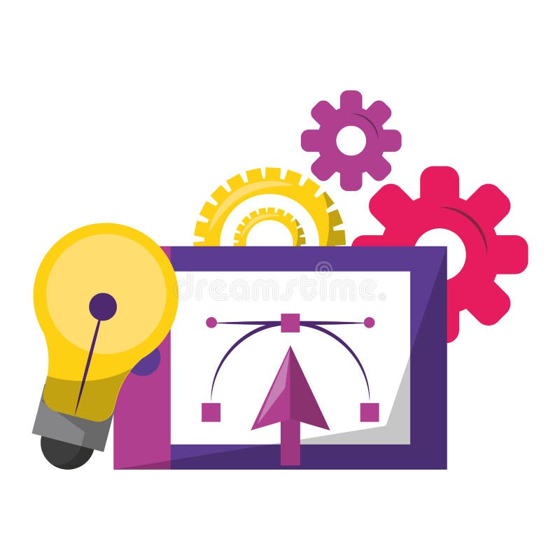 Vectors and Graphic Design Digital Tools Stock Vector - Illustration of ...