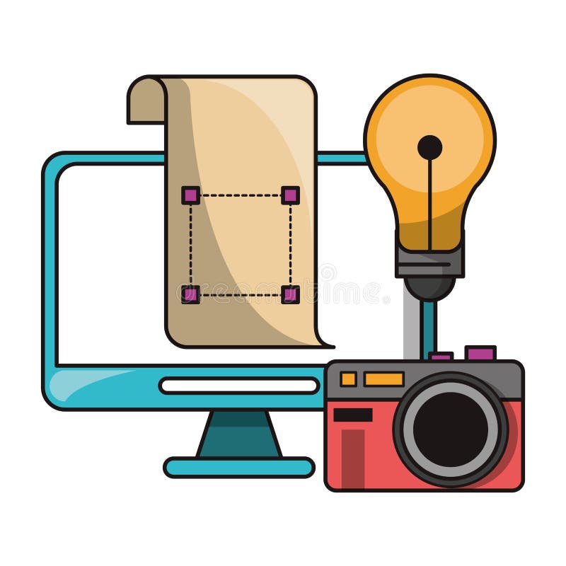 Vectors and Graphic Design Digital Tools Stock Vector - Illustration of ...