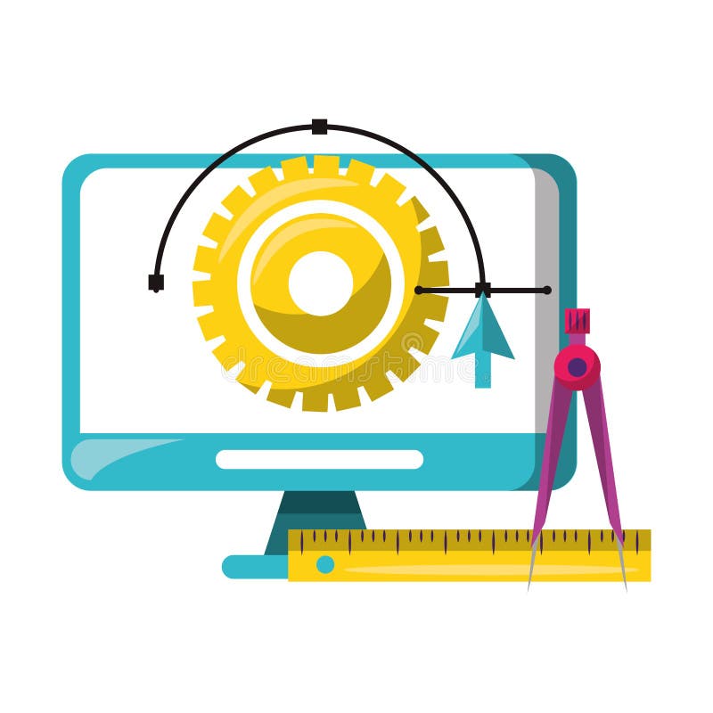 Vectors and Graphic Design Digital Tools Stock Vector - Illustration of ...