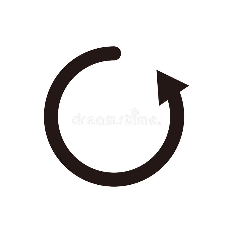 An Arrow Icon Meaning Repeat or Return. Vectors. Stock Vector ...
