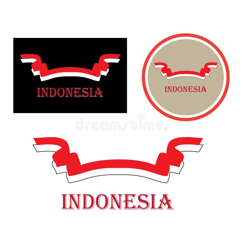 Vectors Illustration Symbol Design Flag of Indonesia Stock Illustration ...