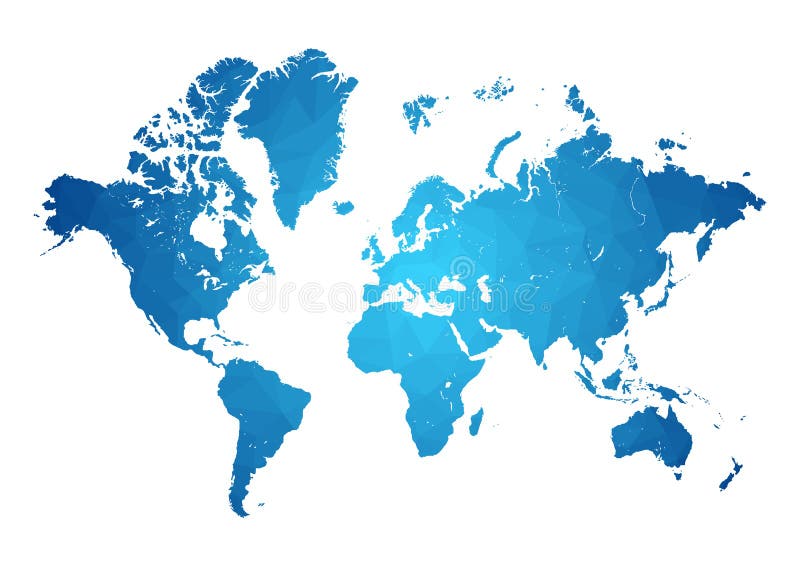 Vectors World Map Polygonal Precision Low-poly Blue Stock Vector ... Vectors World Map Polygonal Precision Low-poly Blue Stock Vector ...