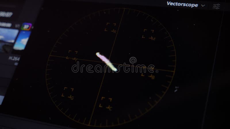Vectorscope, Close Up. Color Correction Video Editing Program ...