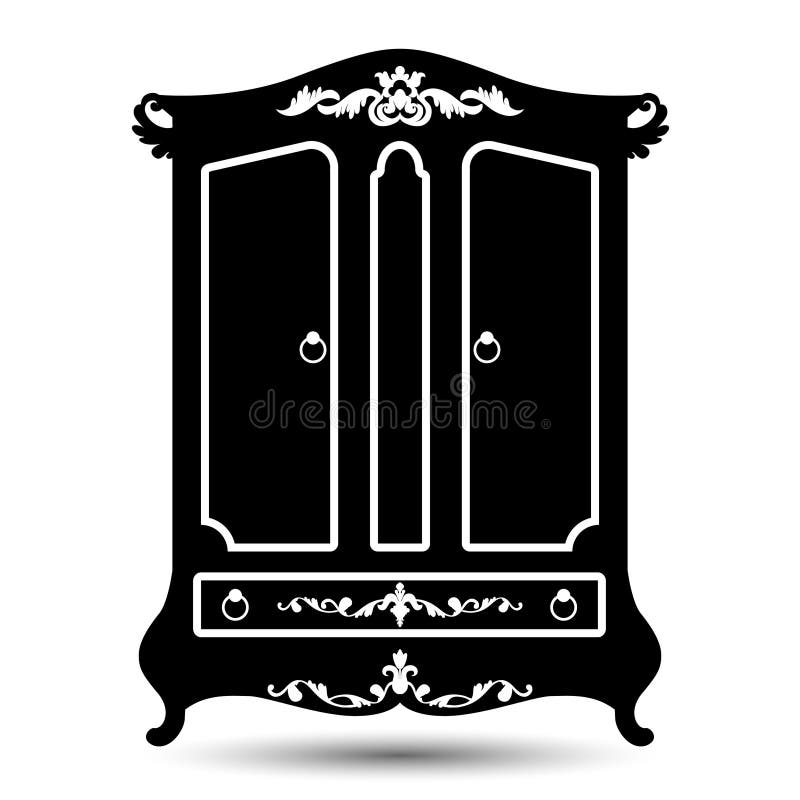 Vectorsilhouet van kast vector illustratie. Illustration of kast - 49584343