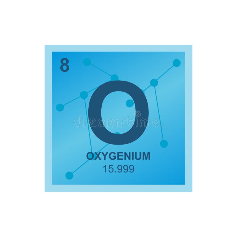 Vectorsymbool Van Zuurstof Op De Achtergrond Van Verbonden Molecules ...