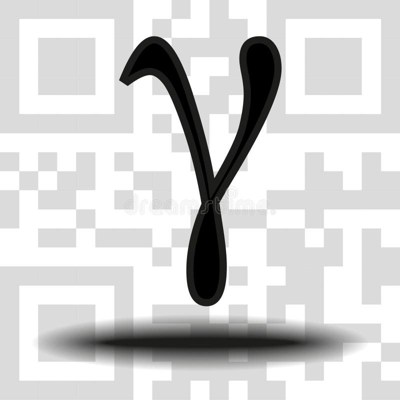 Gamma-teken. Gamma Letter Greek Alfabet Symbool Stock Illustratie ...