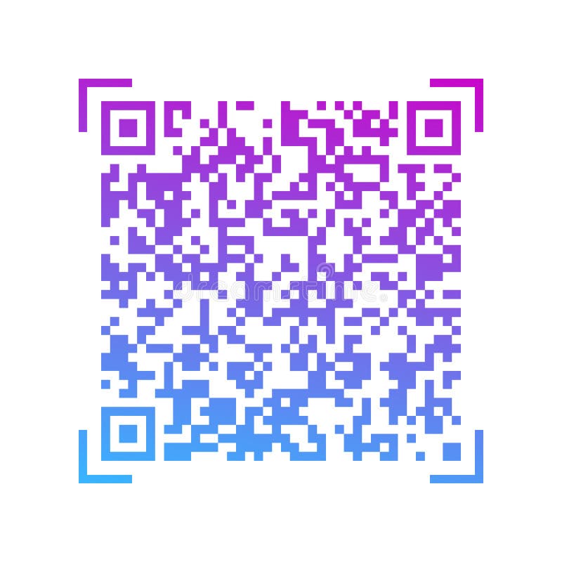 Vectorverloop qr-code vector illustratie. Illustration of achtergrond ...
